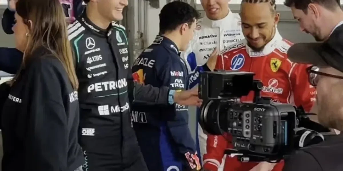 Russell Teases Hamilton: Viral video captures George Russell asking ...